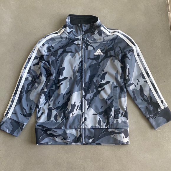 adidas | Jackets & Coats | Boys Classic Adidas Grayblack Camo Track ...